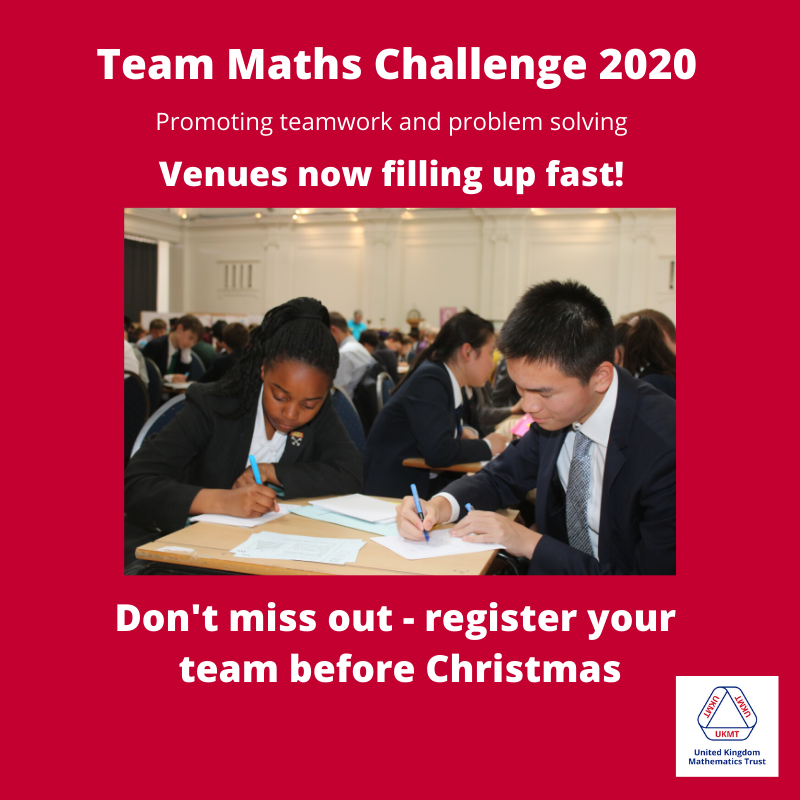 UK Mathematics Trust on Twitter: "Dear Teachers! Place your entry to the Team Maths Challenge ...