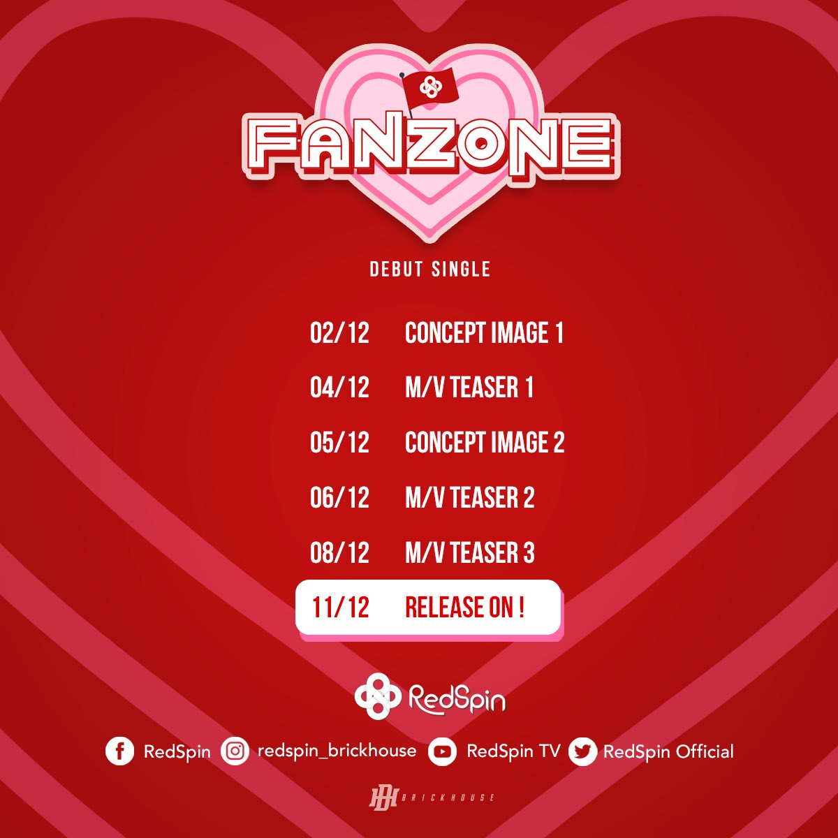 Thai Music BR on Twitter: "[CALENDÁRIO] A RedSpin liberou o calendário para sua estreia oficial ...