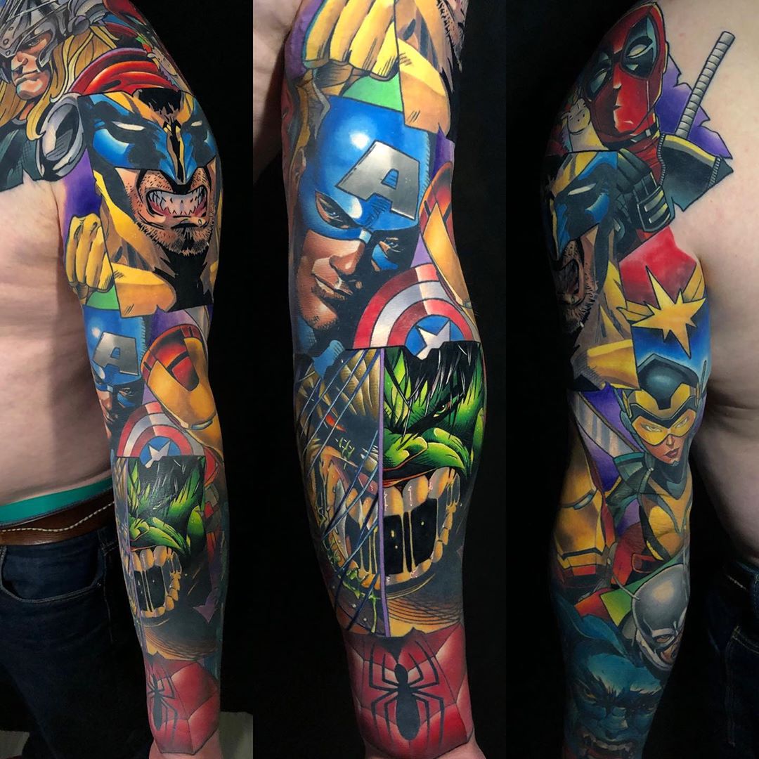 Marvel Tattoo Sleeve