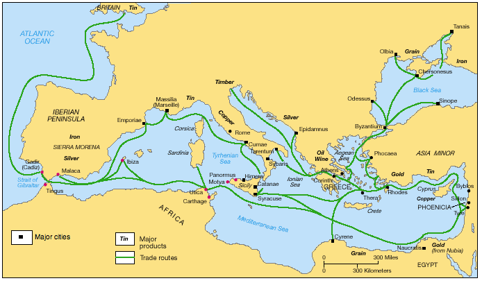 Mediterranean Sea Lanes Trade Route