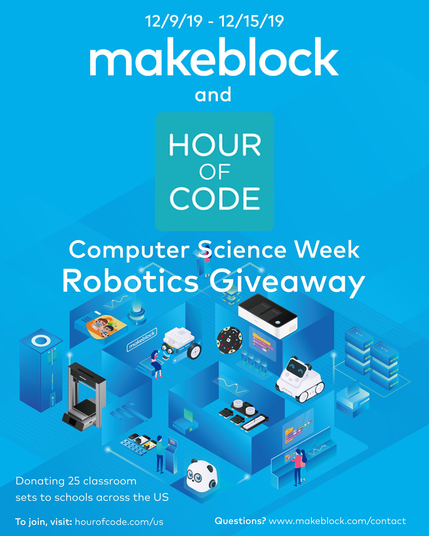 Makeblock on Twitter: "We are happy to sponsor @codeorg @hourofcode this year for Computer ...