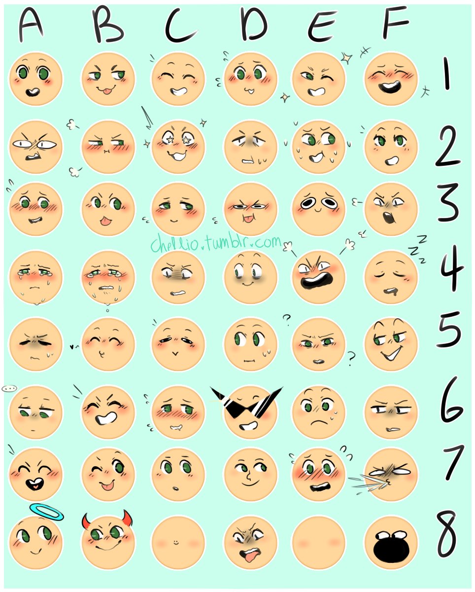 Chibi Expressions Chart
