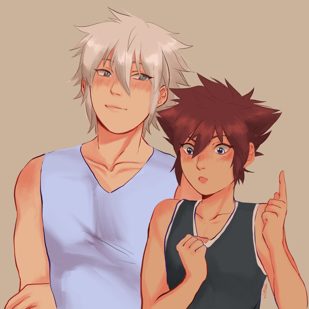 「Riku likes listening to Sora ? #soriku #」|vani @commissions open ️のイラスト