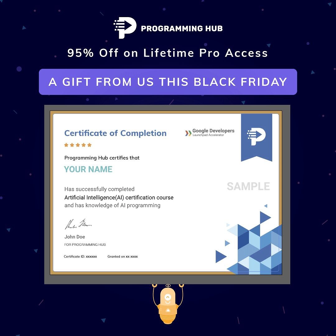 Programming Hub on Twitter: "We have a gift for you this black Friday - Flat 95 % Off on ...