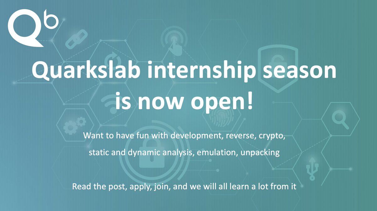 quarkslab on Twitter: "Reminder: if you want a challenging and cool internship, check here.…