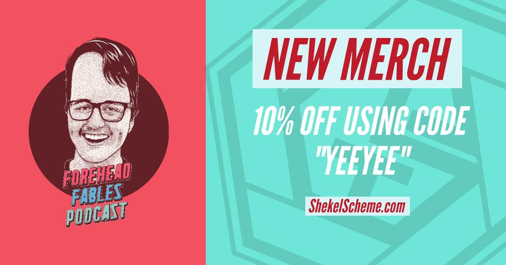 Forehead Fables Podcast on Twitter: "Grab some new Podcast merch for 10% off. Got hoodies too ...