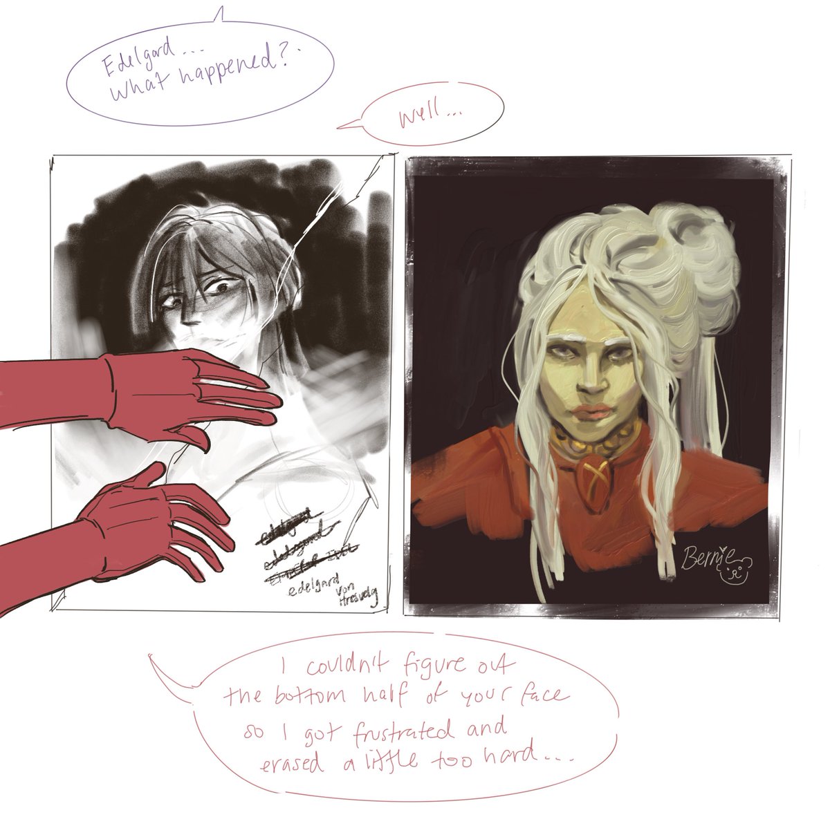 「#FE3H some berniegards doing portraiture 」laura @ yuri comicsの漫画