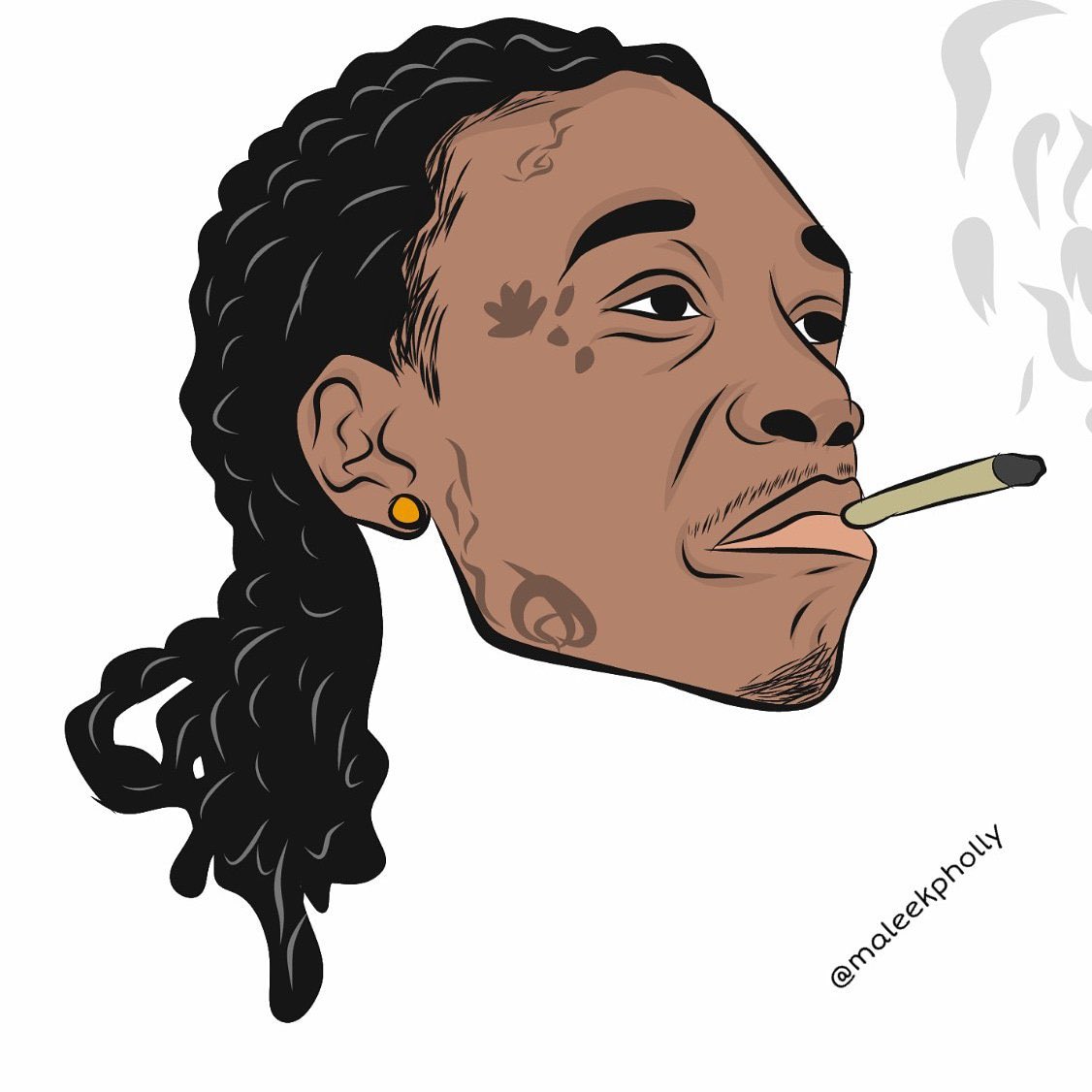Wiz Khalifa Easy Drawings