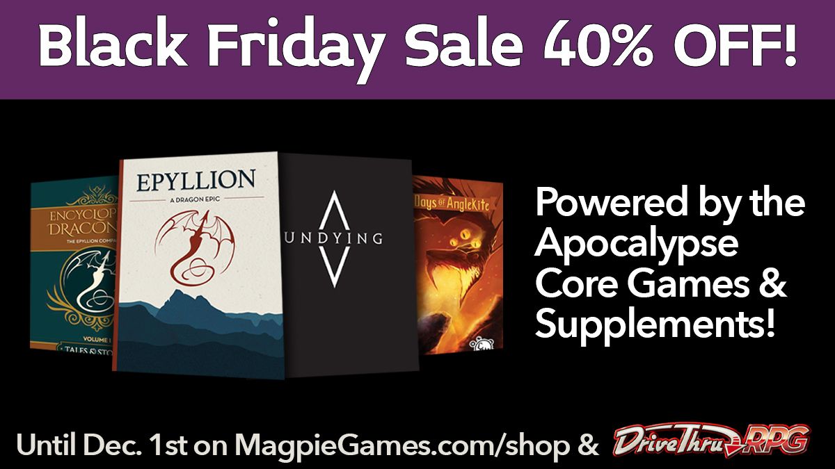Magpie Games on Twitter: "Last day of our Black Friday #PbtA Sale! Visit DriveThruRPG or the ...
