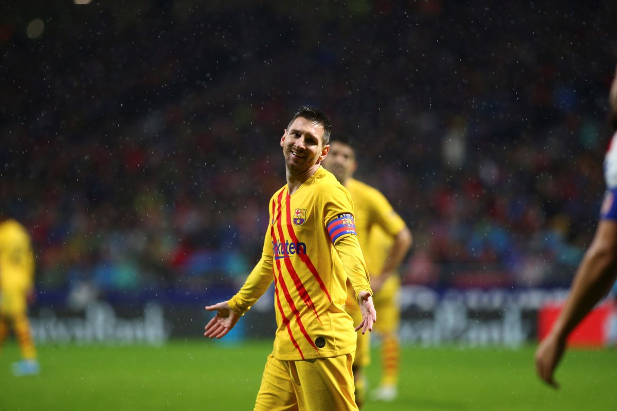 Diego Simeone expressing 5 stages of grief when Messi scored yesterday ...