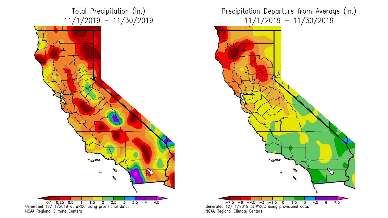 California Annual Rainfall Map