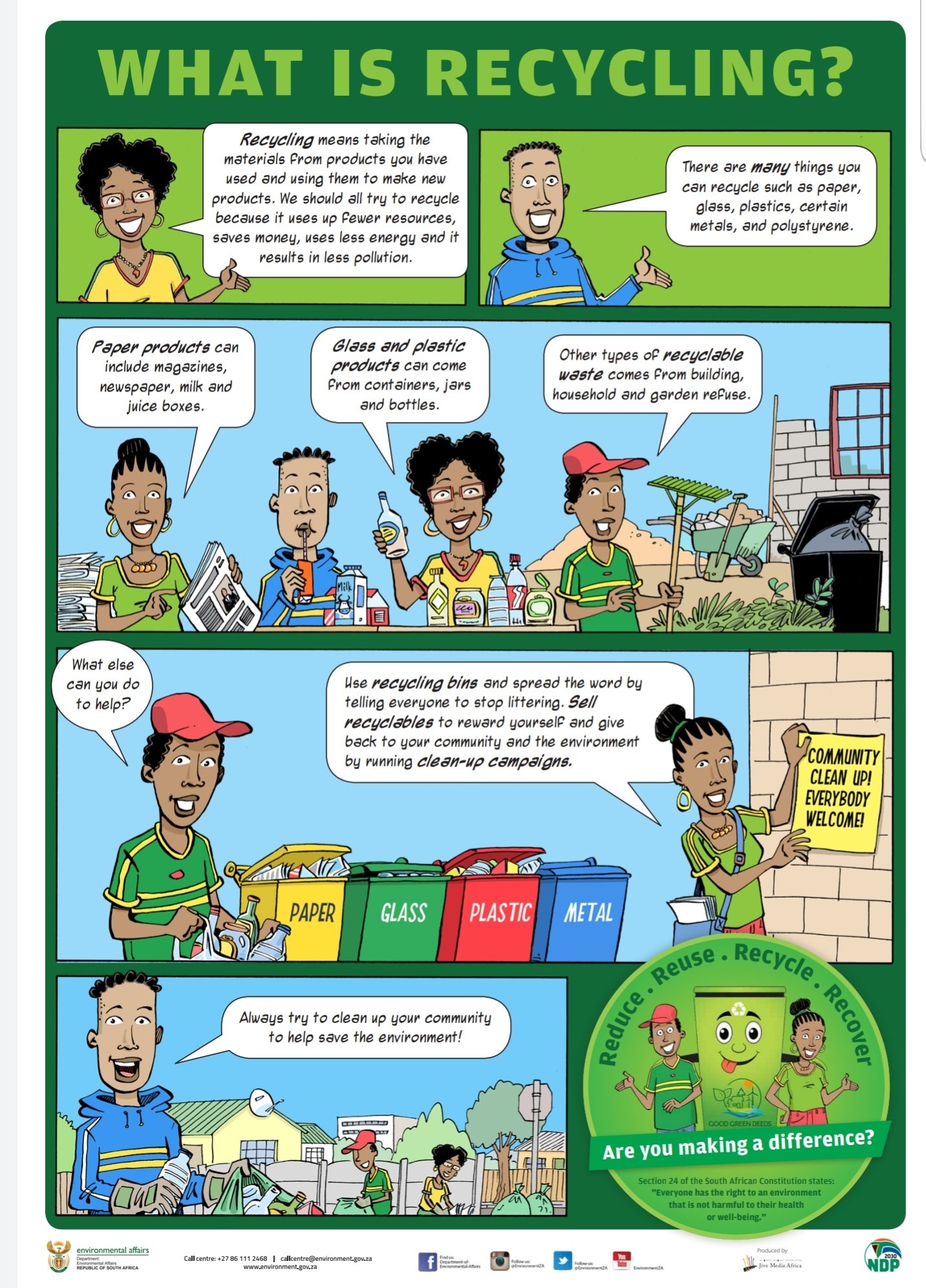 Clean Community Cartoon