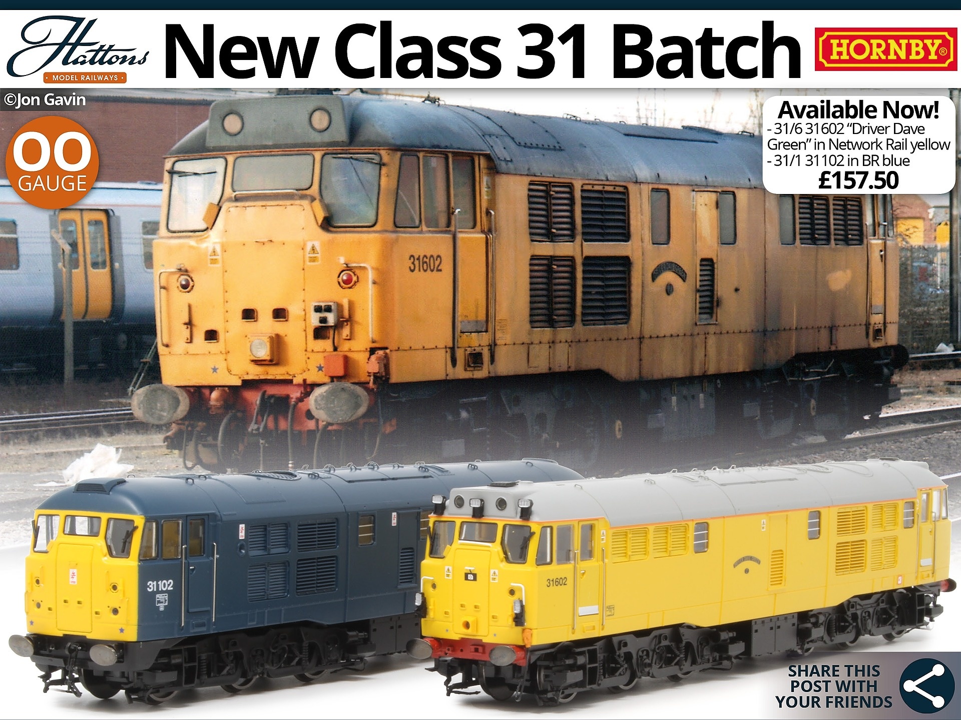 Hattons Model Railways on Twitter: "A duo of new Class 31s have arrived from Hornby! Available ...