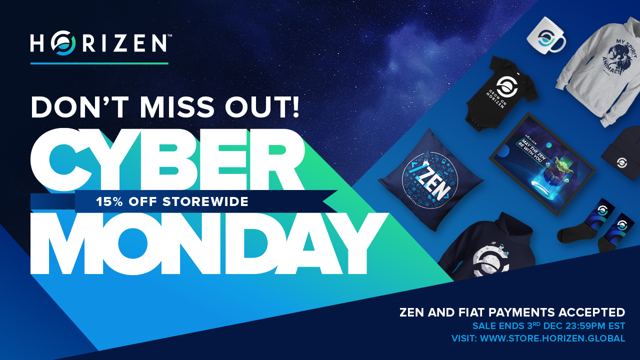 Horizen on Twitter: "Happy #CyberMonday! Get 15% off all items in the #Horizen store until ...