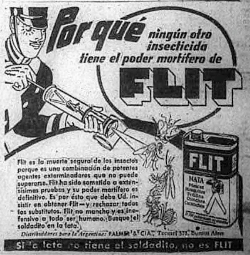 Nota líder salida maquina flit insecticida flotador Estereotipo Estimado