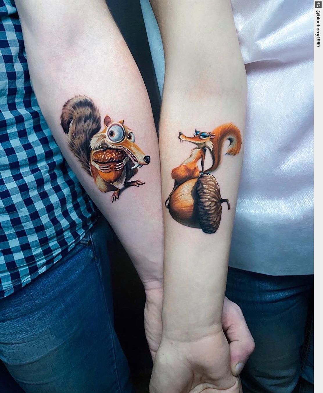 Ice Age Squirrel Tattoo
