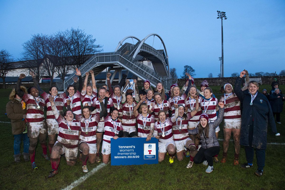 Watsonians lift the Women's Tennent's Premiership trophy for the first ...