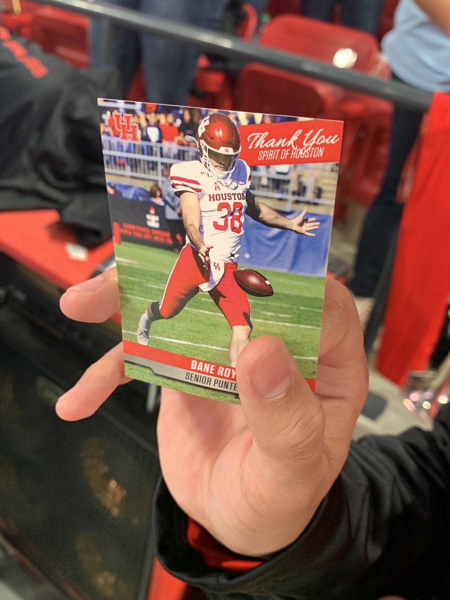 UH Punter Dane Roy sends a thank you note to the Spirit of Houston band ...
