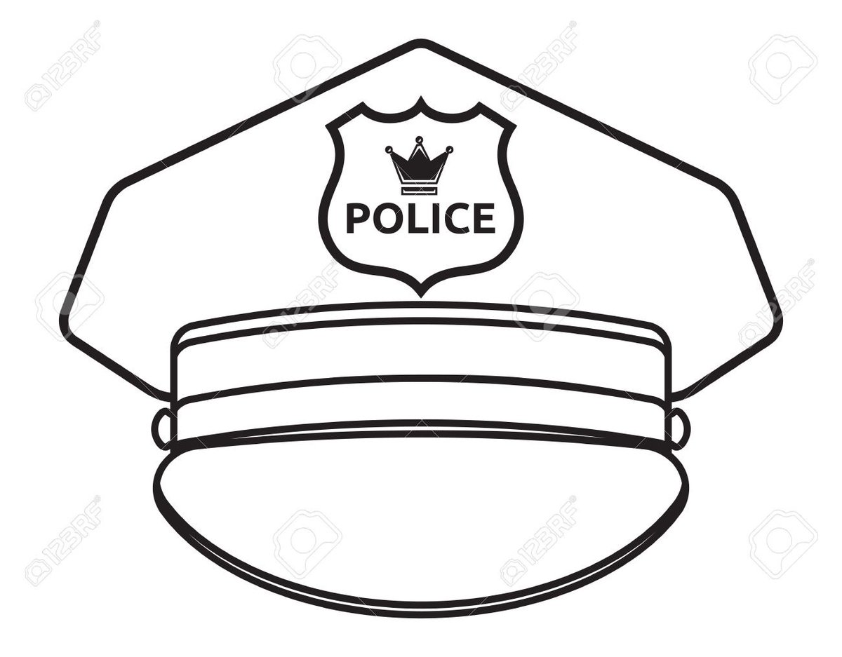 Police Hat Coloring Page