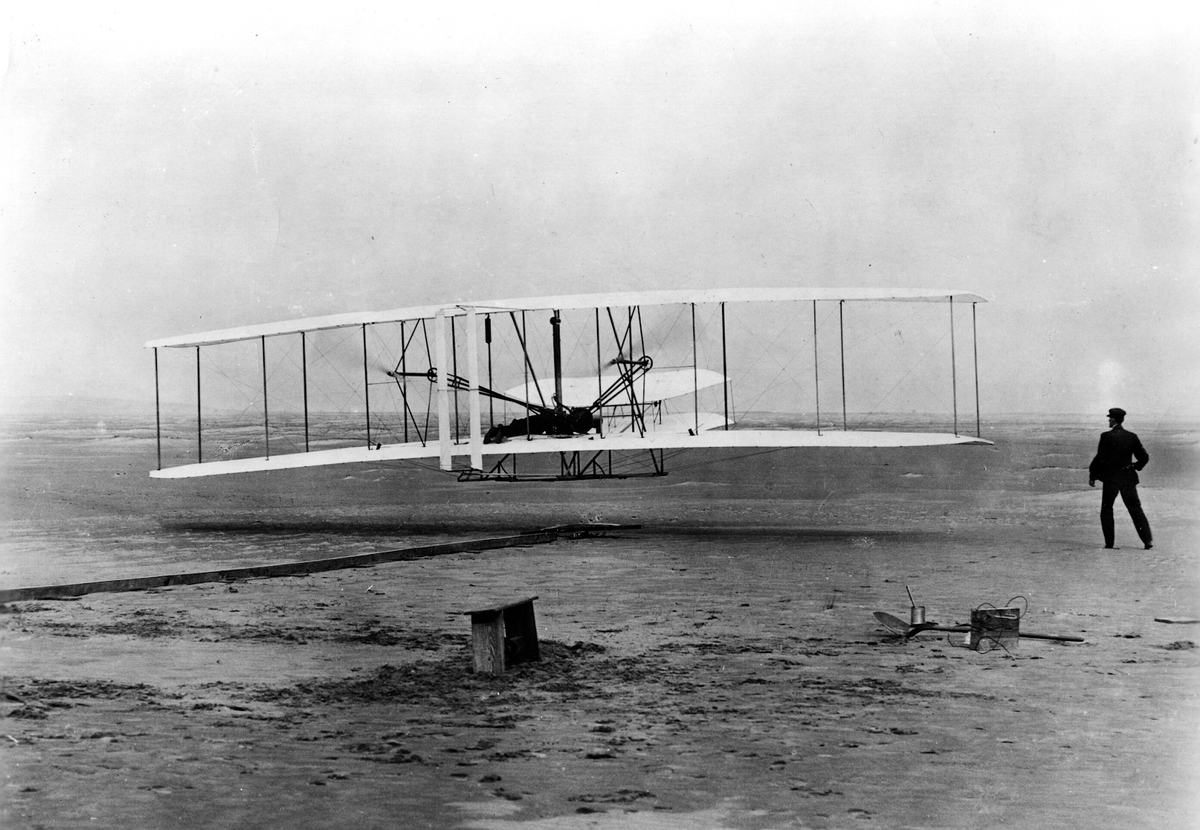 OTD in 1903, Wilbur & Orville Wright made four flights at Kitty Hawk ...