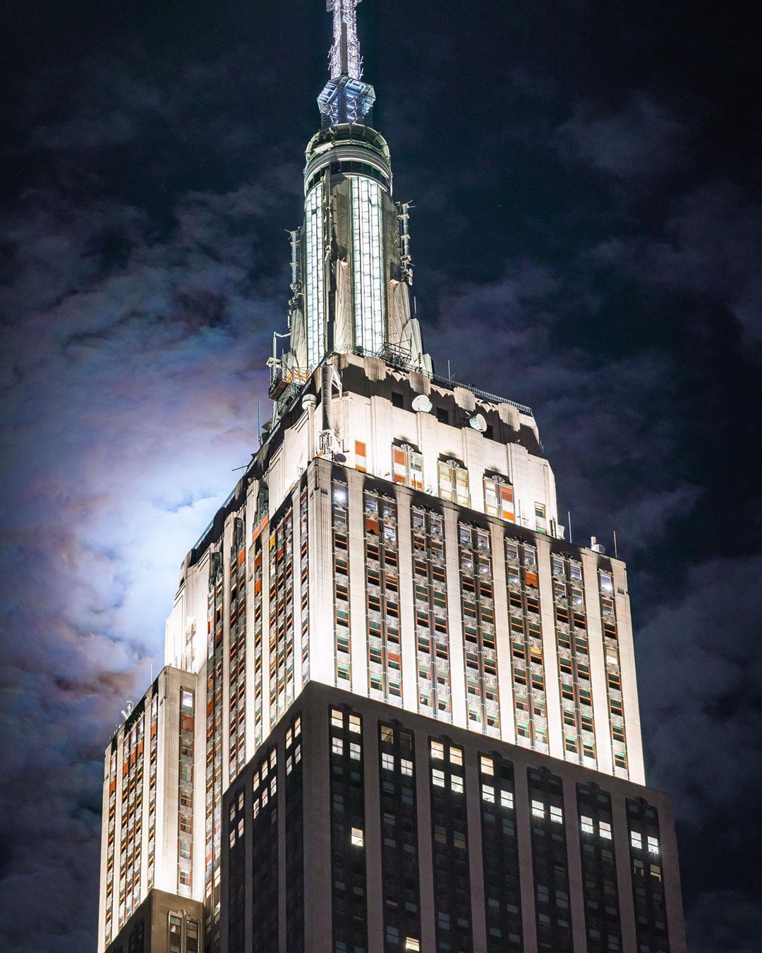 Empire State Building At Night Close Up