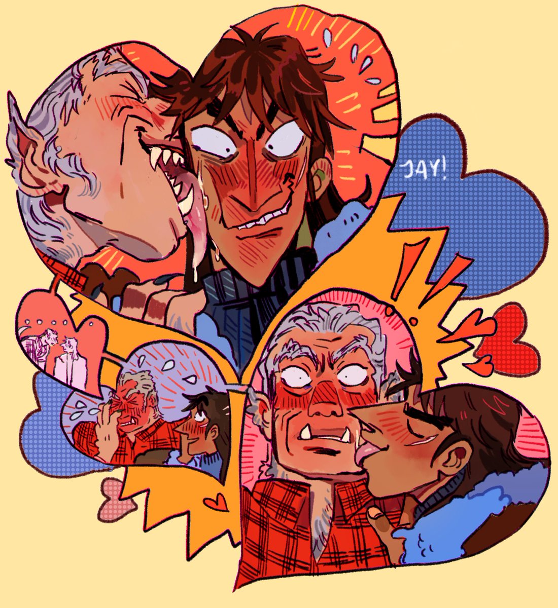 「hmmmn werewolf kissy??? 」|JAY!のイラスト