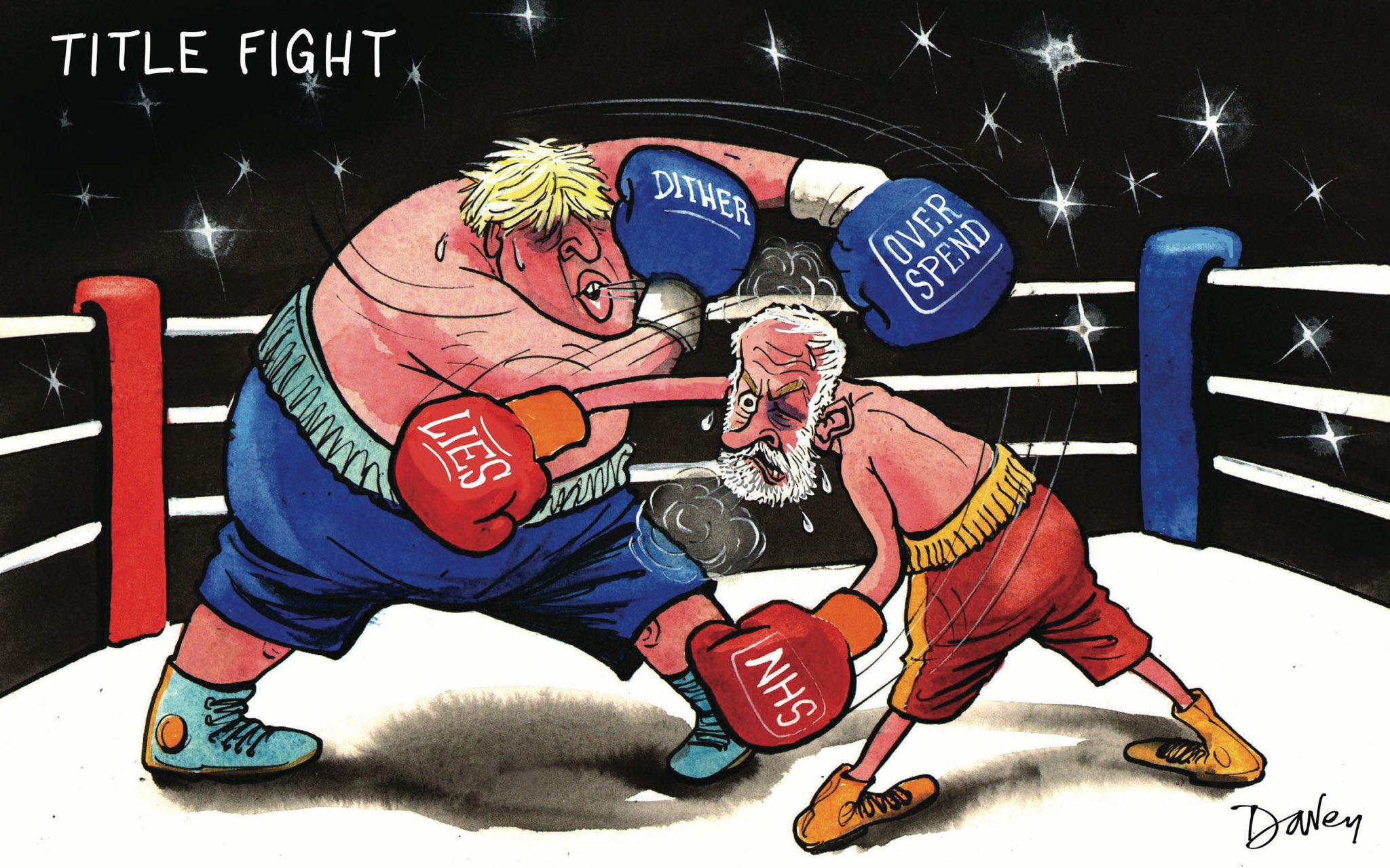 Cartoon Boxing Match