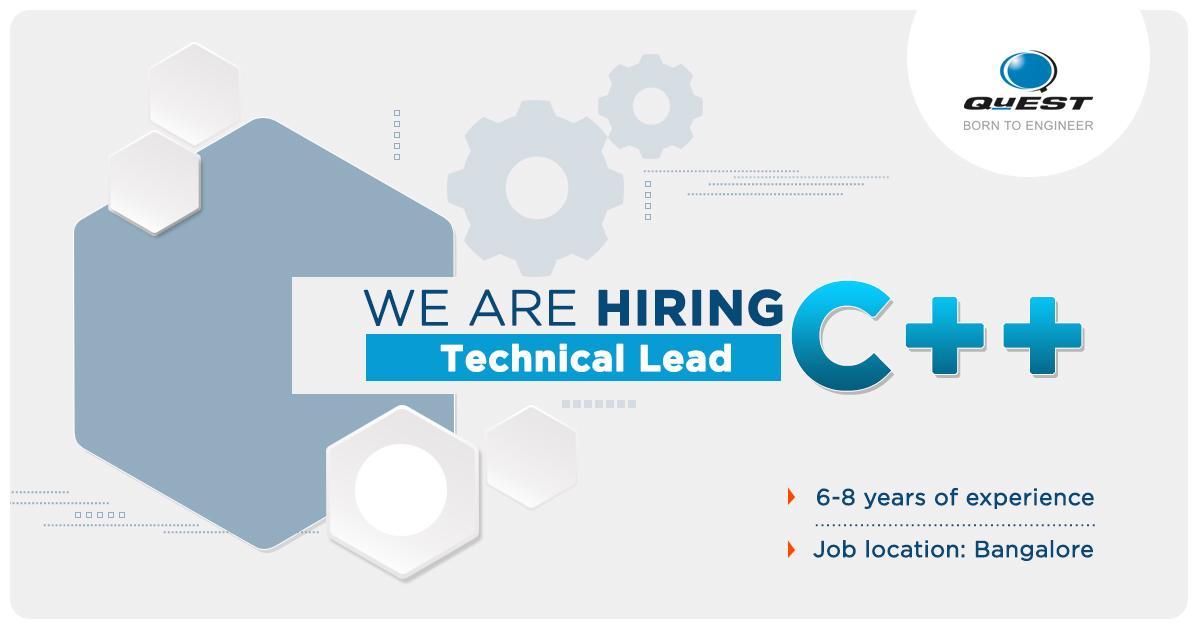 Quest Global On Twitter We Are Hiring Technical Lead C With 6 8 Years Of Experience