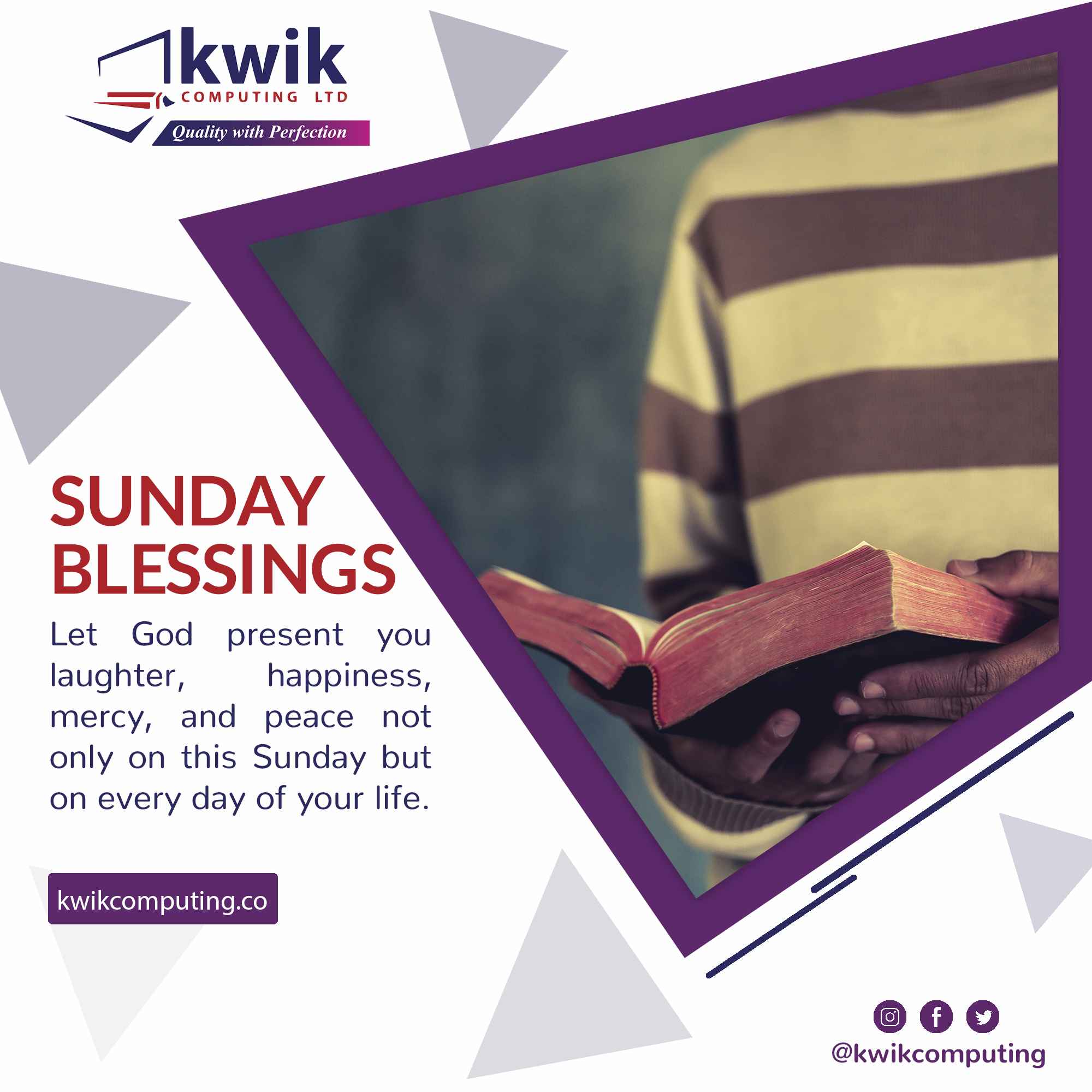 Kwik Computing Limited on Twitter: "Wishing You A Blessed Sunday May God Bless You All. # ...