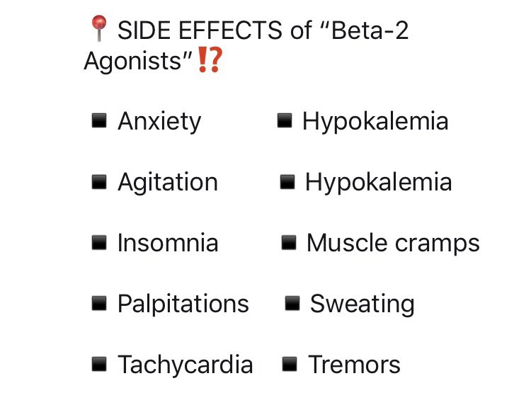 Adrenergic Agonist Side Effects