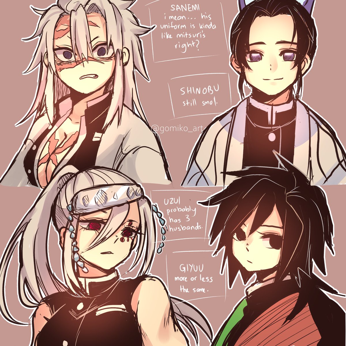 「been thinking bout inosuke a lot. Also I feel sinful for dra」gomiの漫画