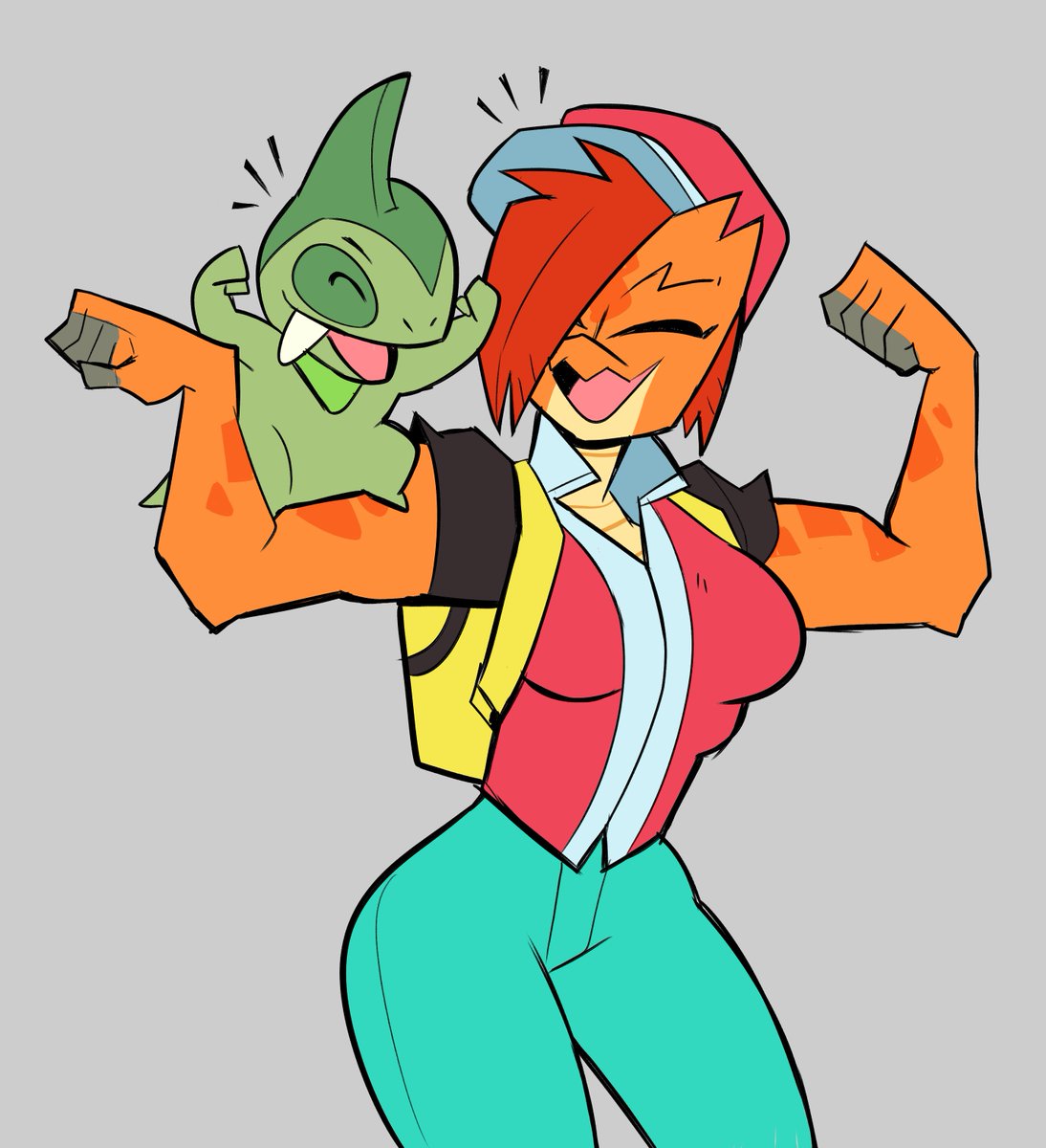 ポケモン「A quick Pokemon Trainer Audrey commissio」|Hernyのイラスト