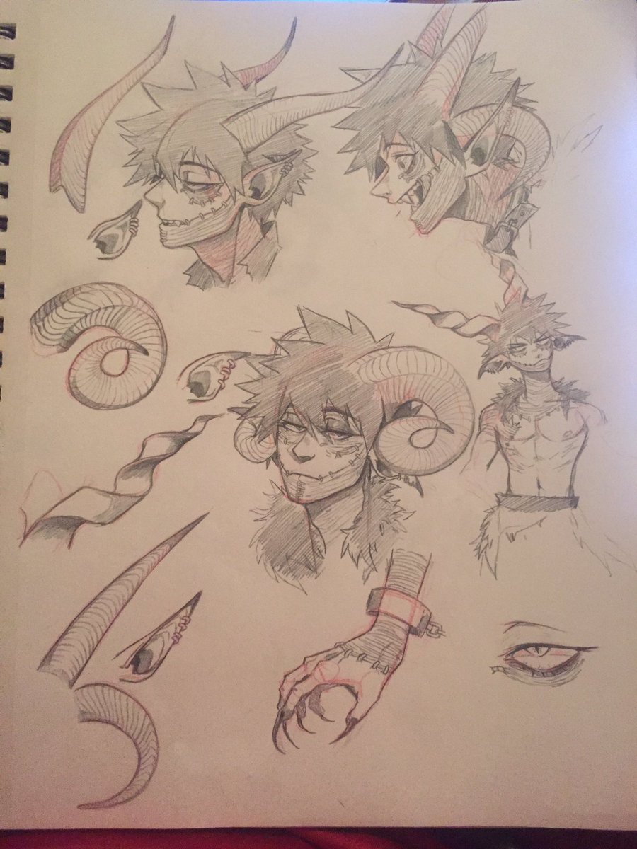 「Some traditional and digital demon dabi sketches I've been w」KimboltarTの漫画
