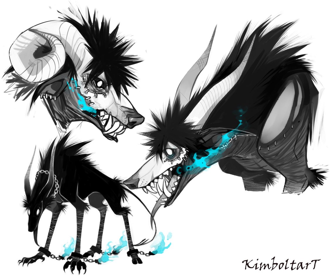 「Some traditional and digital demon dabi sketches I've been w」KimboltarTの漫画