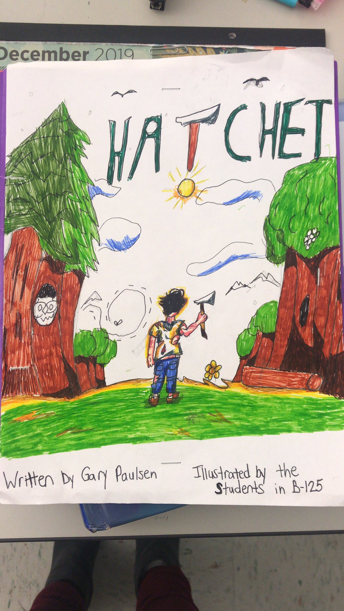 Hatchet Book Drawing