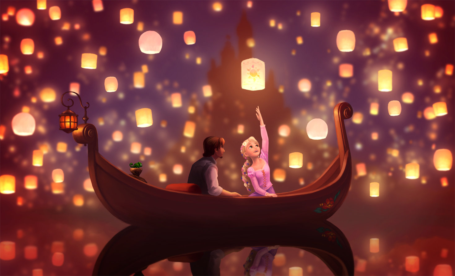 Tangled Boat Scene