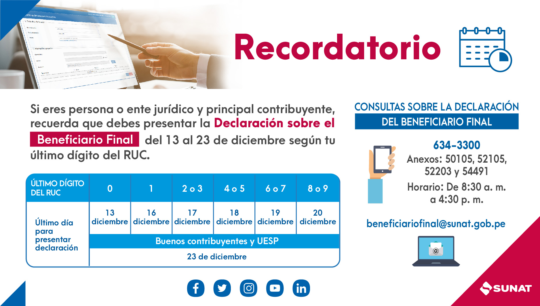 Sunat On Twitter 📢 Sunatcomunica Si Eres Principal Contribuyente