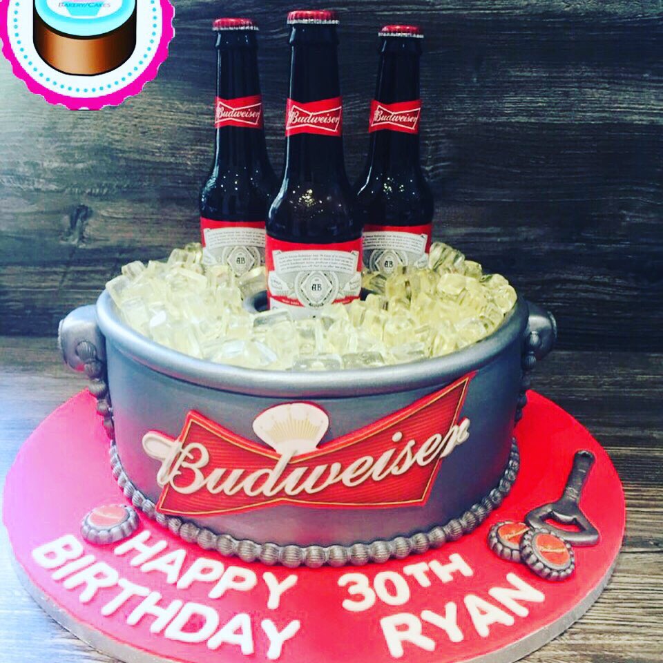 Budweiser Beer Can Cake