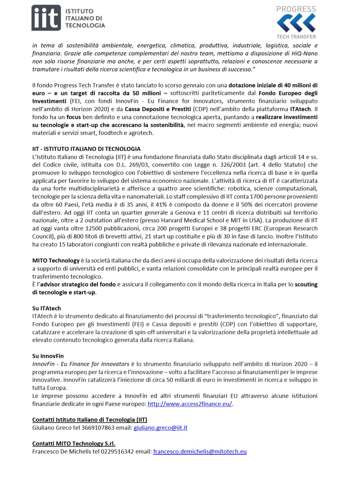 MITO Technology on Twitter: "E' con grande piacere che annunciamo l'investimento di Progress ...