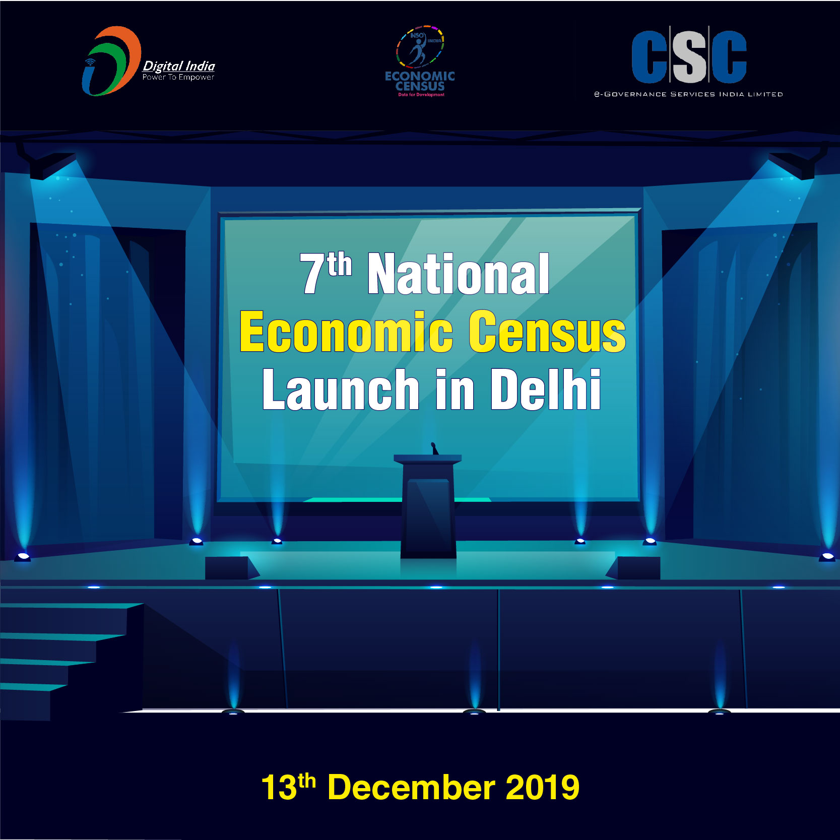 CSCeGov on Twitter: "7th National #EconomicCensus Launch #CSC SPV along with Ministry of ...
