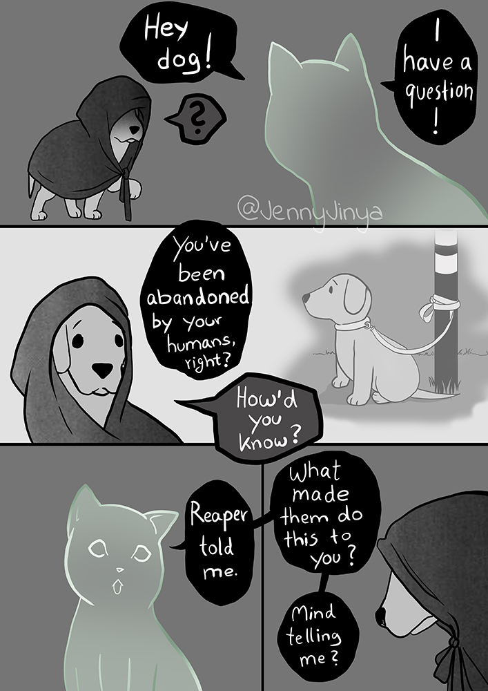 「Reaper-doggo and the black cat meet in the otherworld. What 」Jenny ...