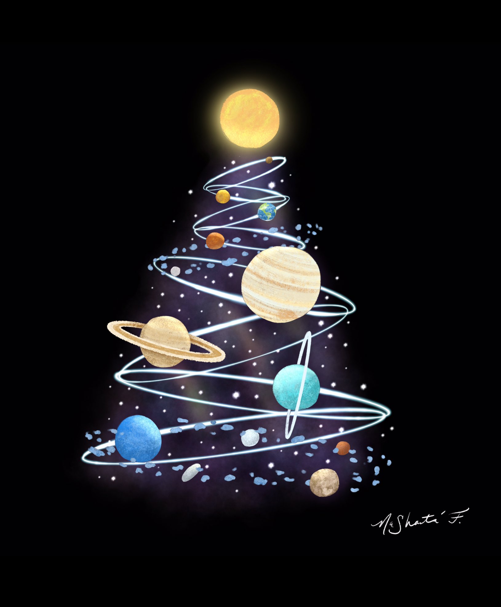 Solar System Tree Ornament