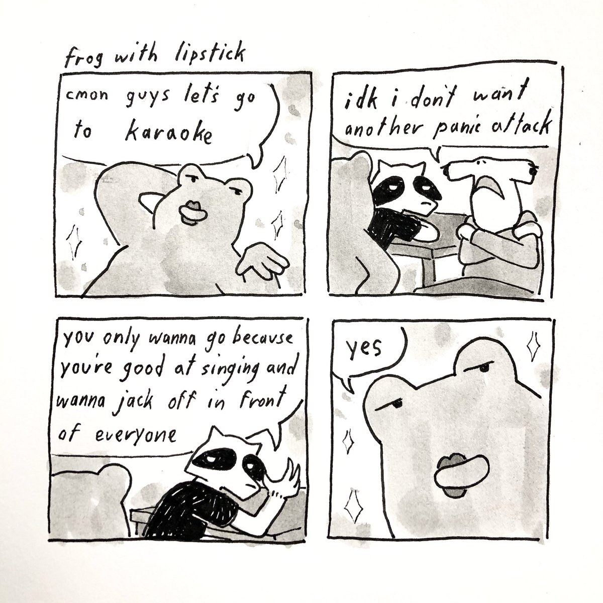 「another comic about frog with lipstick, 」|alex krokusの漫画