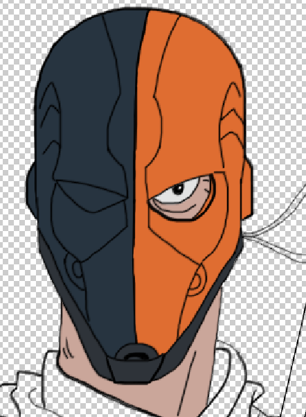 Deathstroke Mask Drawing