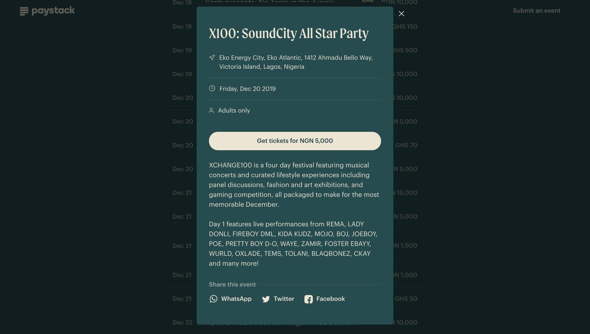 Paystack on Twitter: "We hope you find the Detty December Calendar useful as you make plans with ...