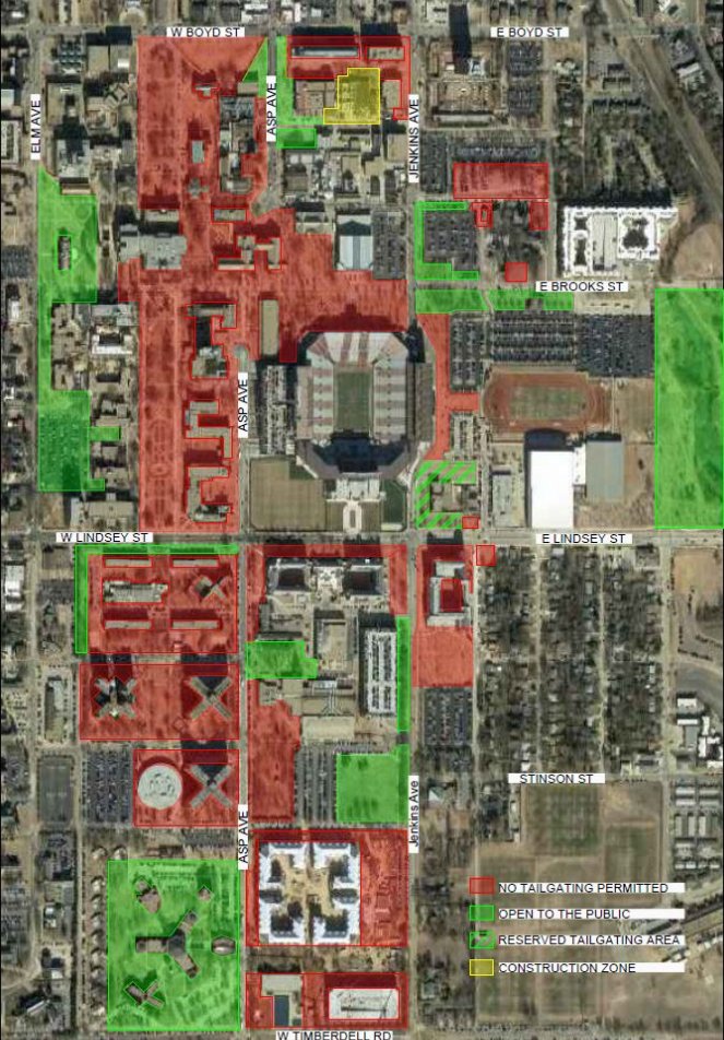 This tailgating map tells you everything you need to know about OU ...