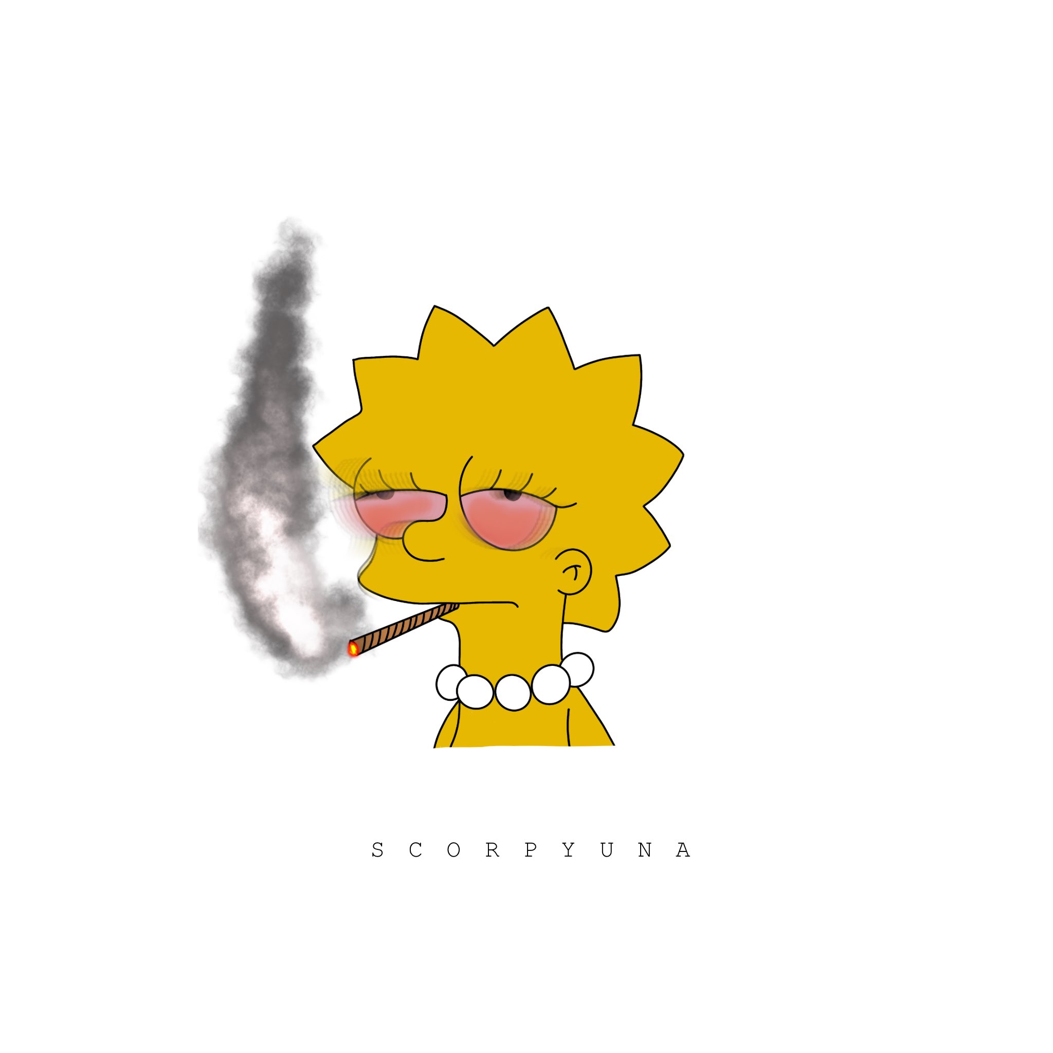The Simpsons Smoking Weed