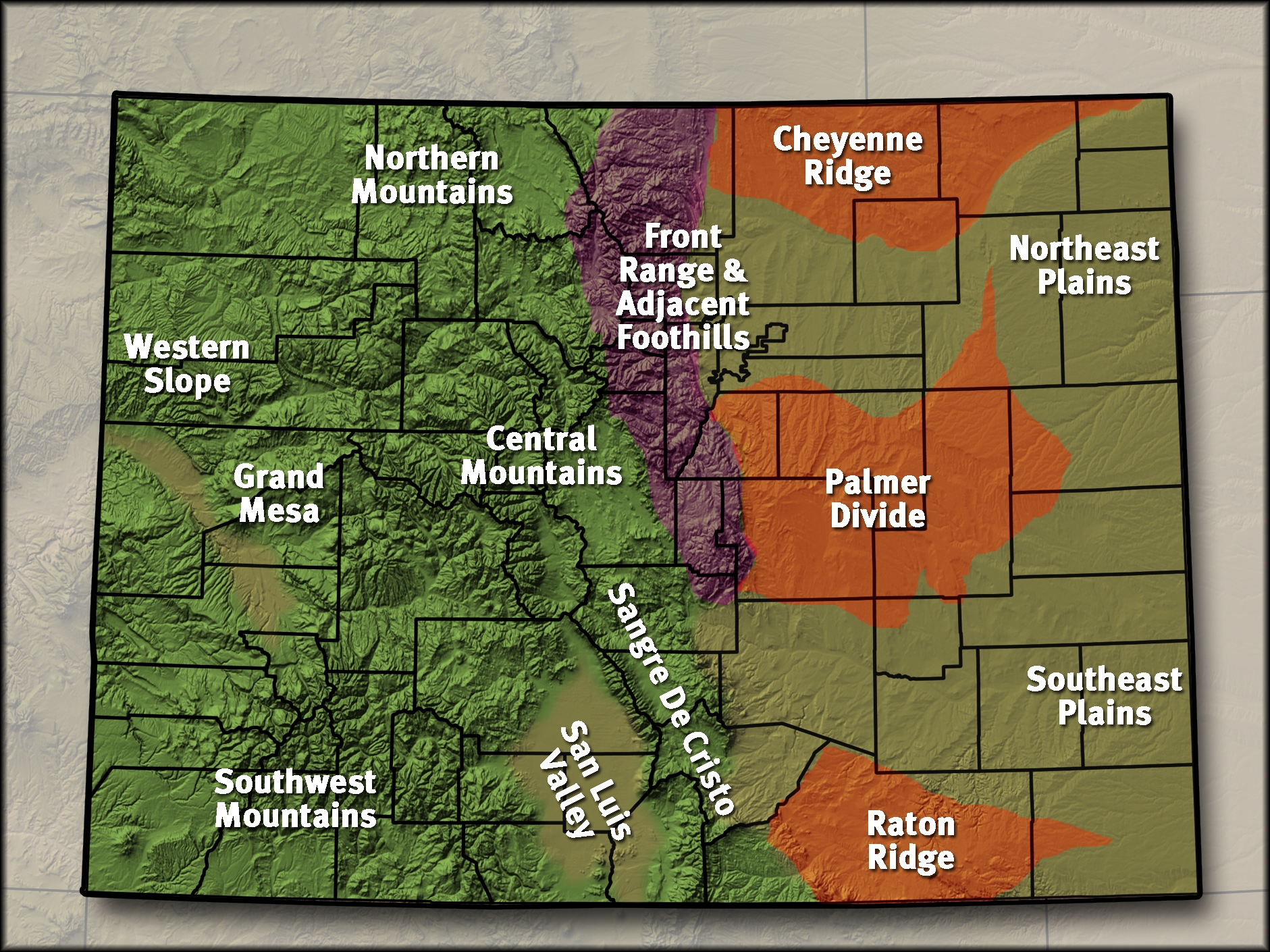Colorado Regions Map