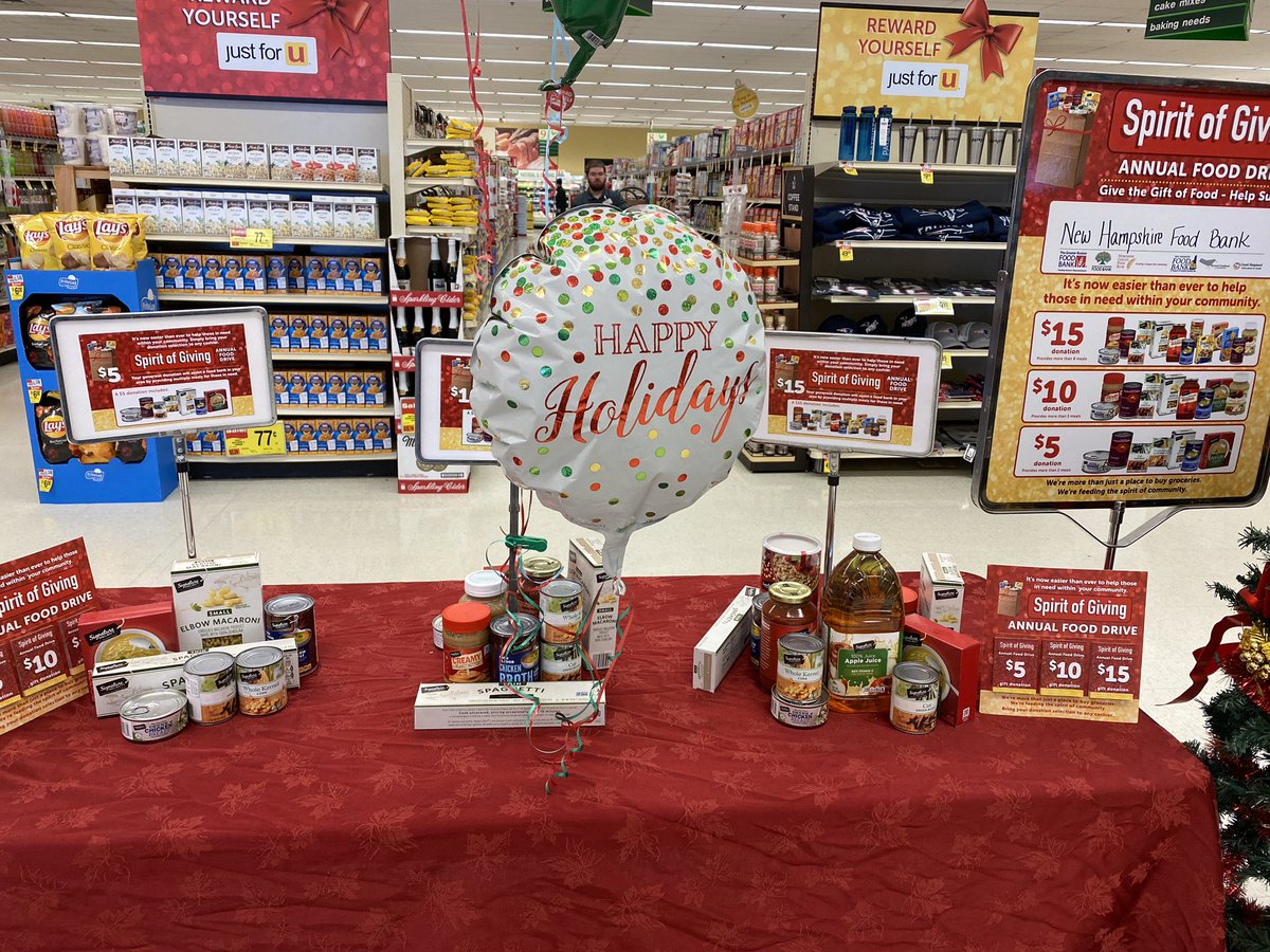 Each store does the Spirit of Giving Food Drive for NHFB differently ...