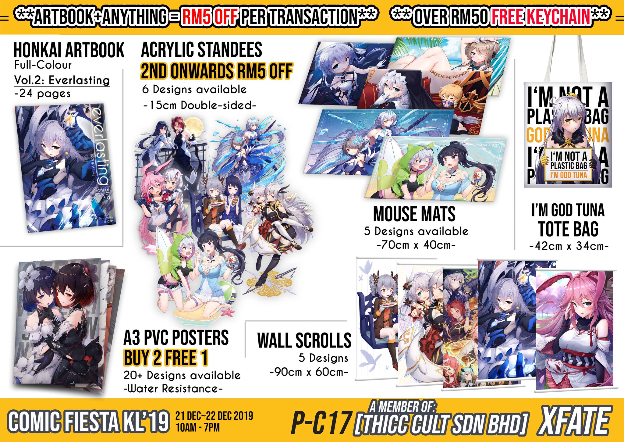 xFate on Twitter: "Comic Fiesta KL 2019~ Come and visit us at P-C17 [xFate+THICC CULT SDN BHD ...